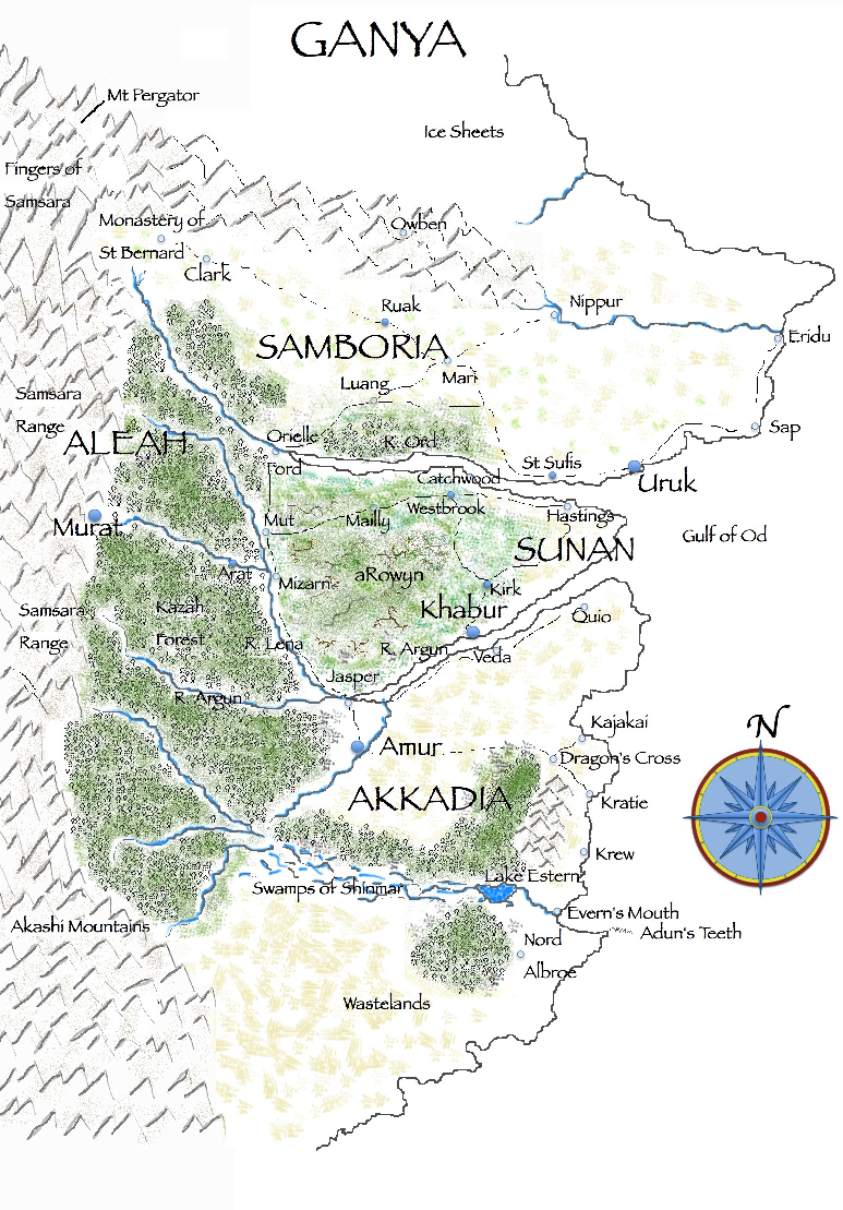 Map of Ganya – Howard Gurney